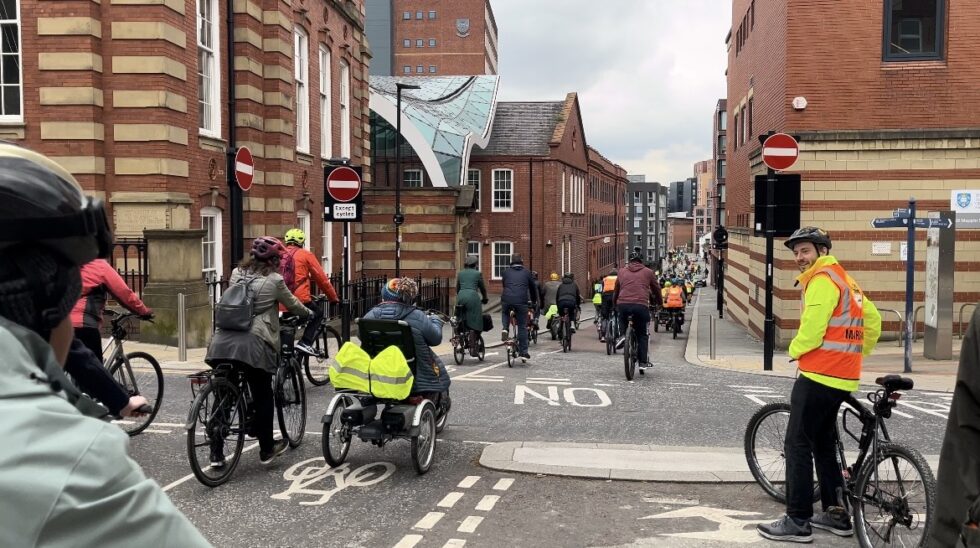 Large city bike ride campaigns for safer cycle routes in Sheffield ...